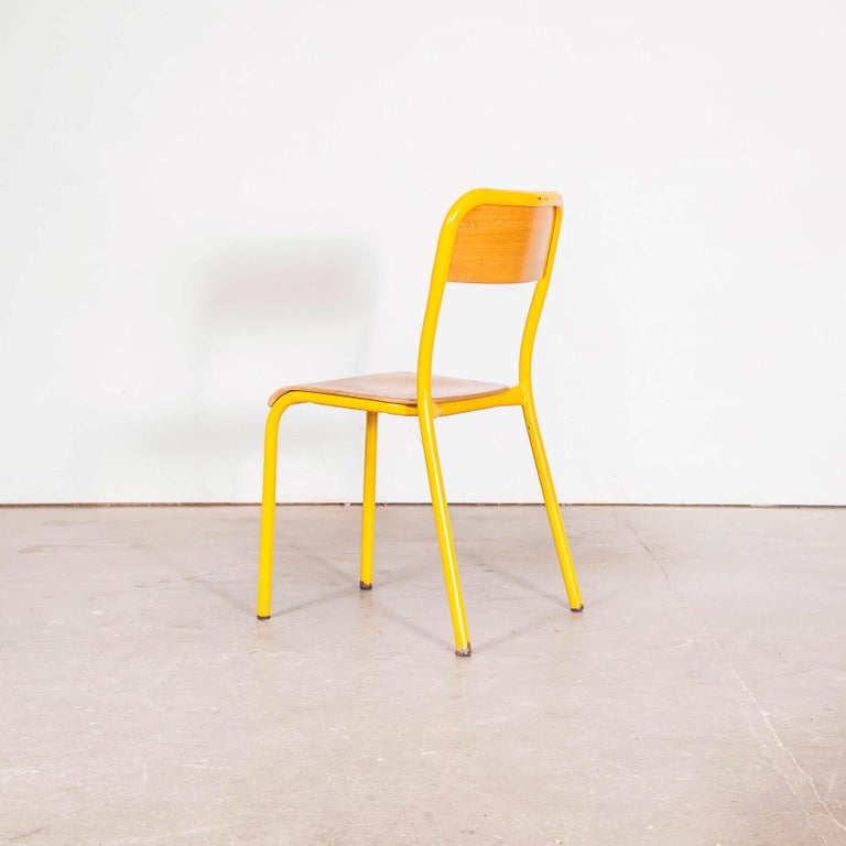 1960s Yellow Framed Stacking School Dining Chairs, Various Quantities ...