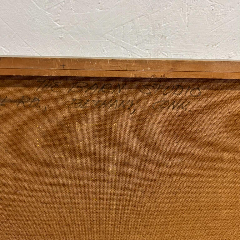 1961 Modern Art Reflective Mirage Eugene Kloszewski Abstract Painting ...