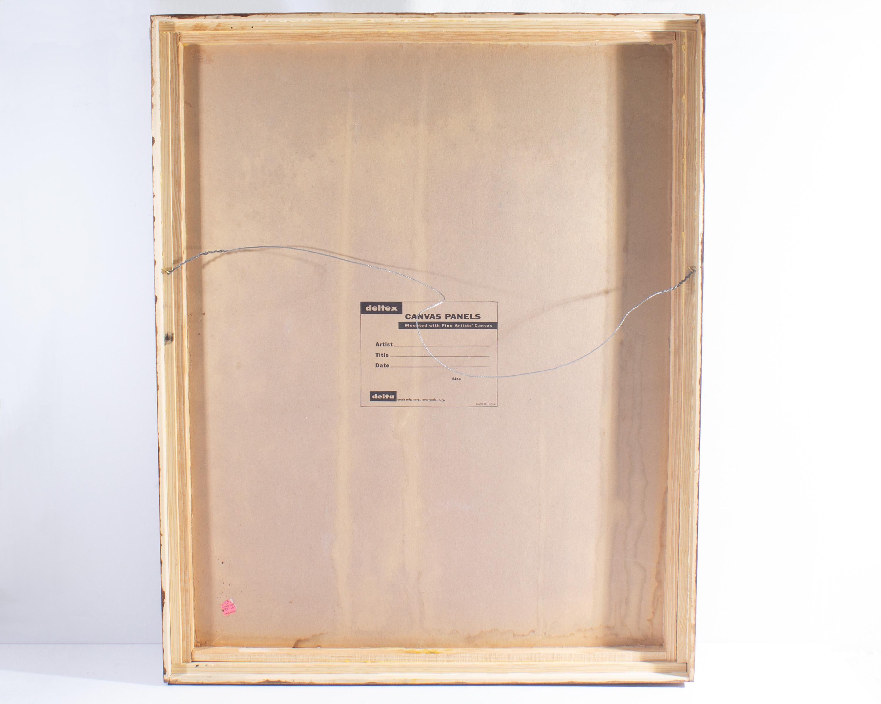 1961 Signed Oil on Board Abstract Painting by Dr. Lee Jennings at ...