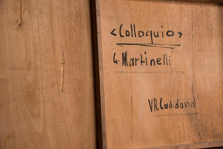 1962 Abstract Italian Painter G. Martinelli Oil on wood and Cardboard ...