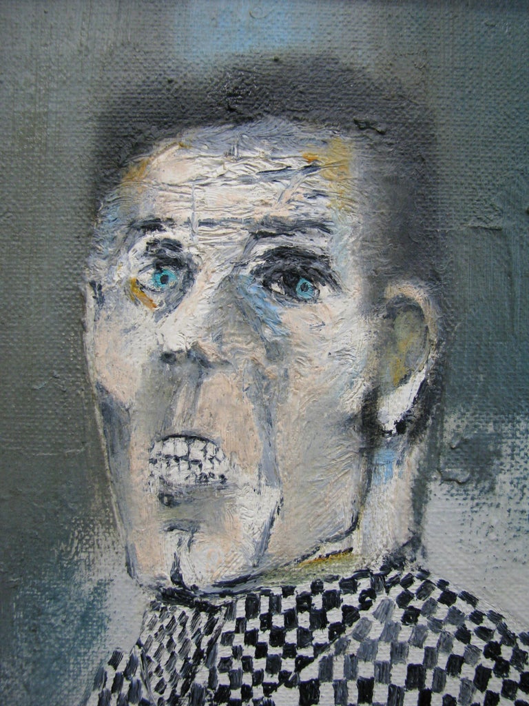 1963 Oil on Canvas by Bruno Caruso, 'Study of a Man in New York' For ...