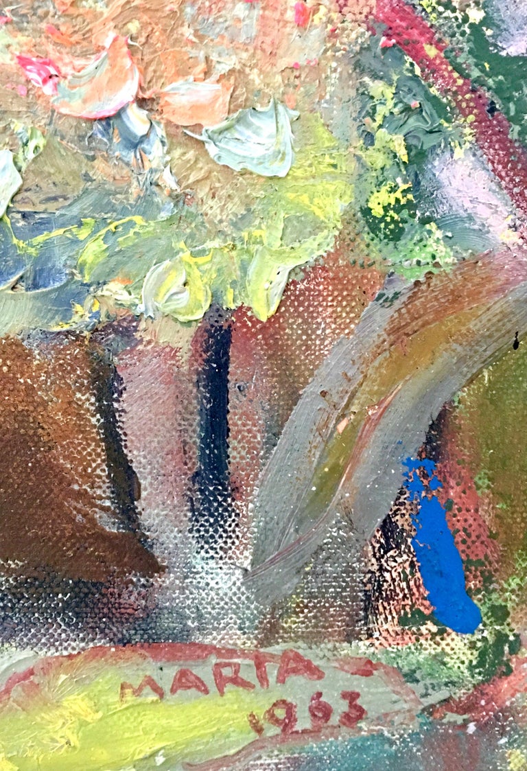 1963 Original Oil On Canvas Painting by, Maria Gerstman For Sale at 1stDibs