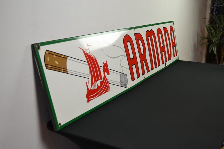 1963 Porcelain Sign for Cigarettes Armada at 1stDibs