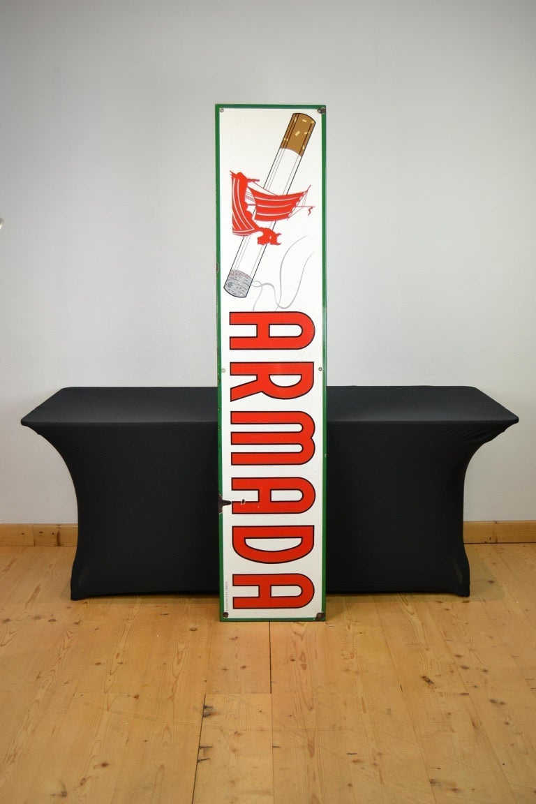 1963 Porcelain Sign for Cigarettes Armada at 1stDibs