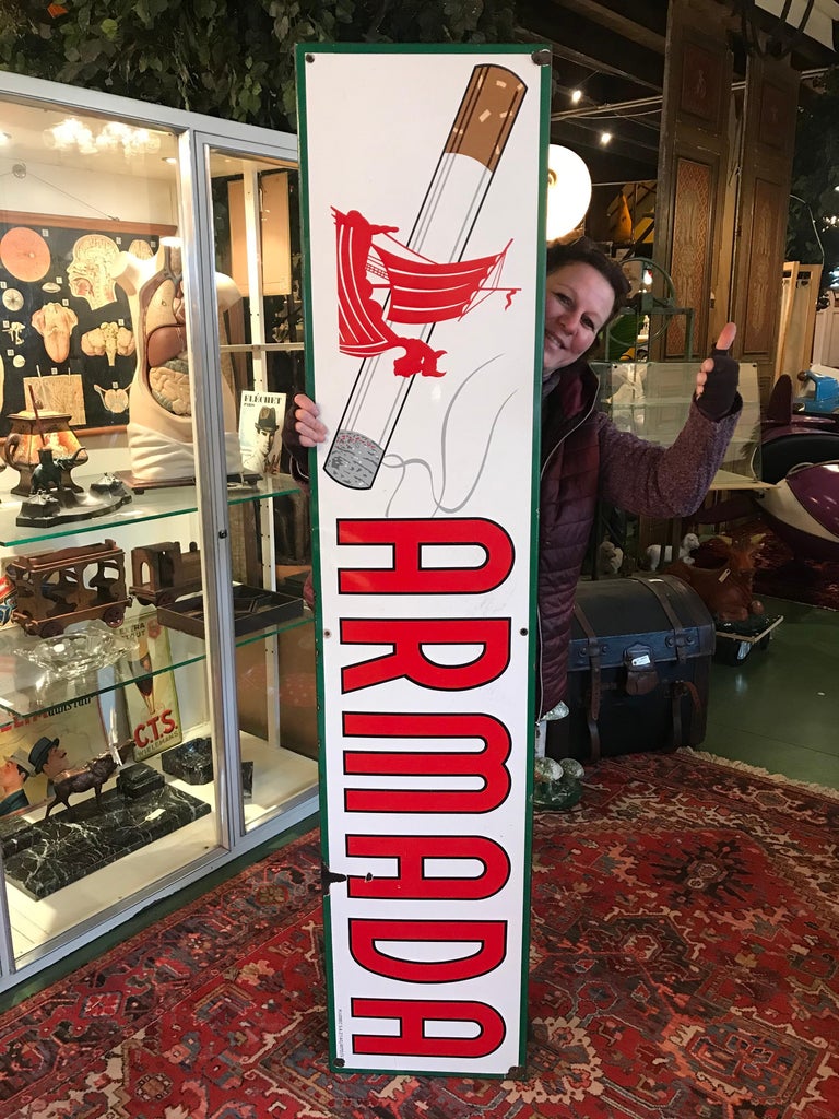 1963 Porcelain Sign for Cigarettes Armada at 1stDibs
