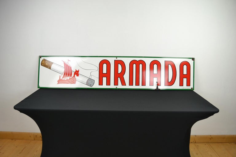 1963 Porcelain Sign for Cigarettes Armada at 1stDibs