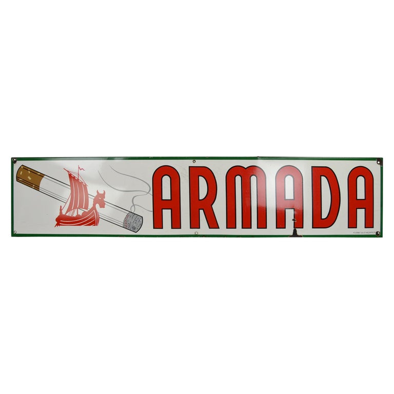 1963 Porcelain Sign for Cigarettes Armada at 1stDibs