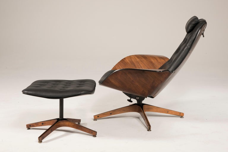 1964 Mr. Chair II by George Mulhauser for Plycraft and Ottoman at 1stDibs