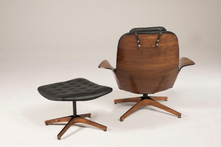 1964 Mr. Chair II by George Mulhauser for Plycraft and Ottoman at 1stDibs