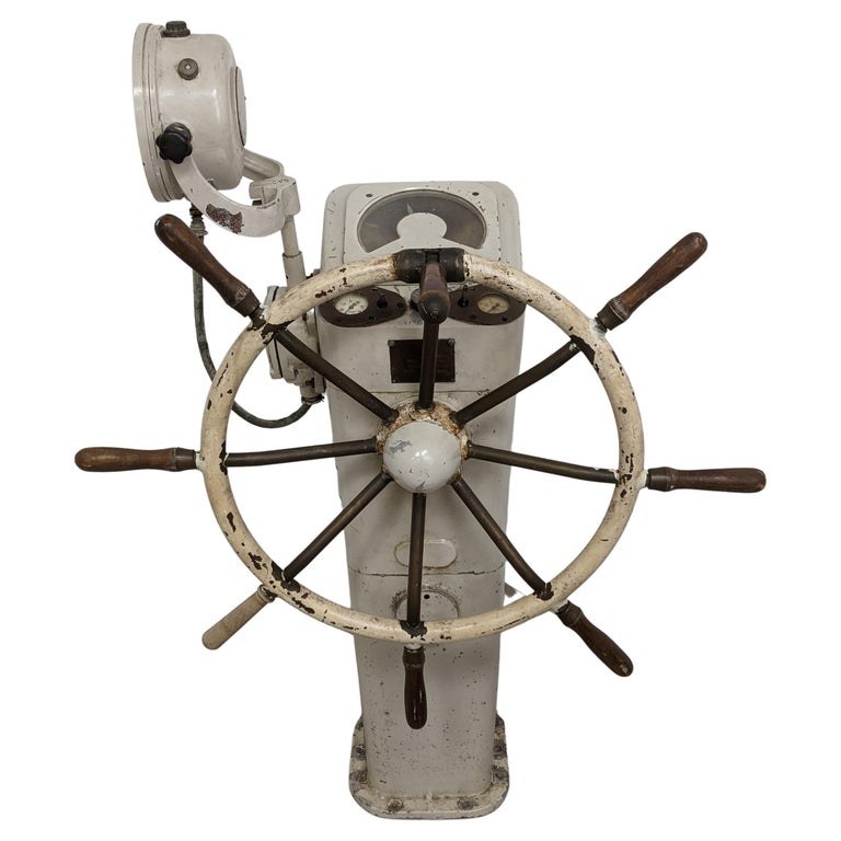 1964 Polish Ship's Helm with Fog Light, Hydroster For Sale at 1stDibs