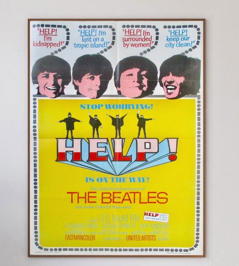 1965 The Beatles, Help! Original Vintage Poster For Sale at 1stDibs