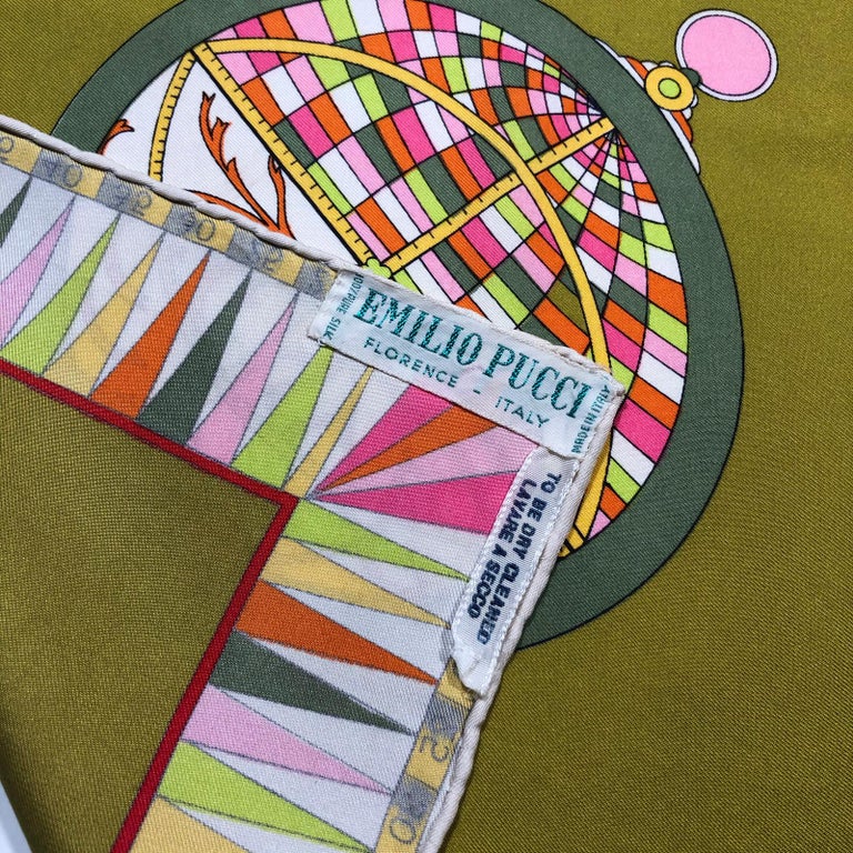 1966 Rare Emilio Pucci Monte Carlo 100th Anniversary Scarf For Sale at ...