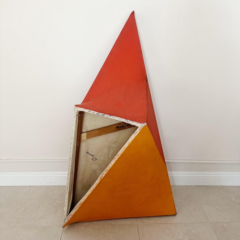 1967 Charles Hinman Red and Orange Shaped Canvas from Richard Himmel ...