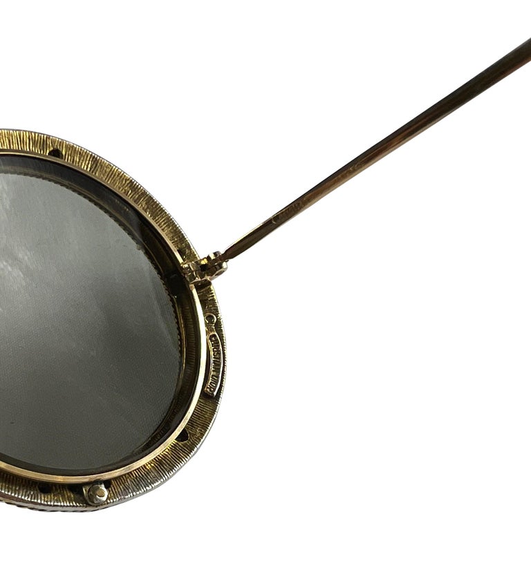 1967 Christian Dior by Tura Gold 'Gypsy' Rhinestone Enamel Hippy ...