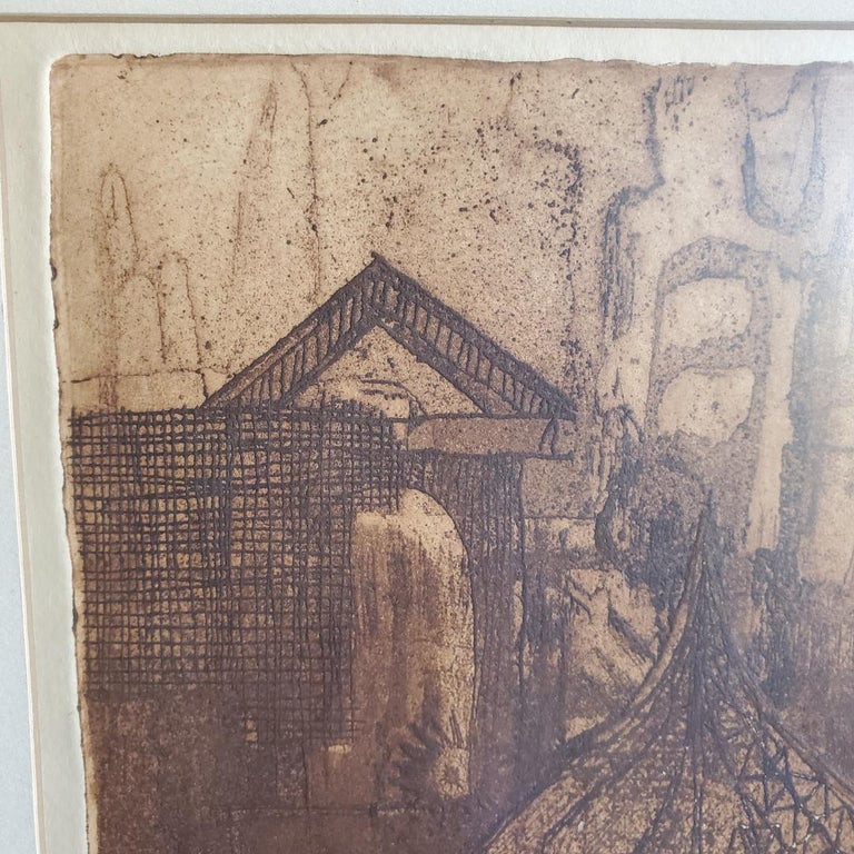 1967 Etching Titled, Dated, Signed Number "St. Petersburg" #6/6 Artist ...