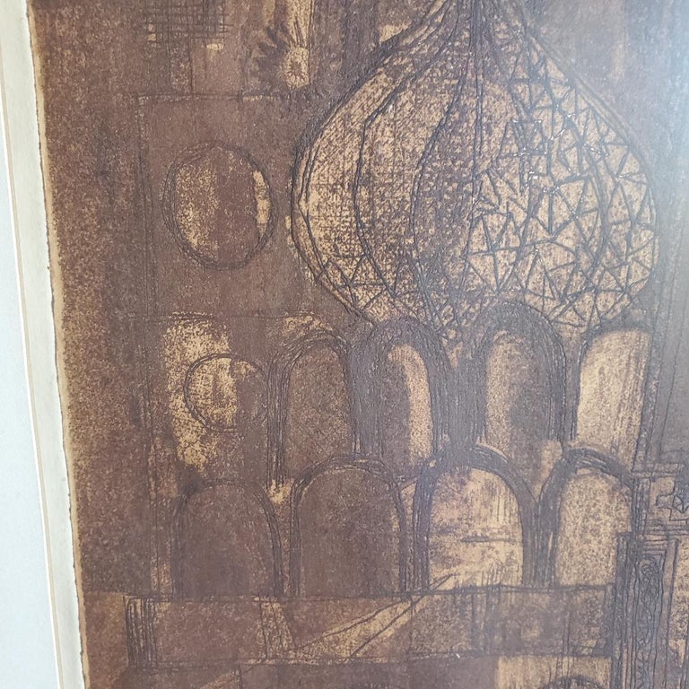 1967 Etching Titled, Dated, Signed Number "St. Petersburg" #6/6 Artist ...