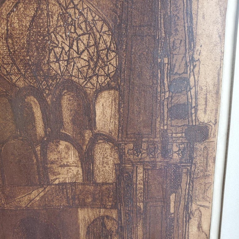 1967 Etching Titled, Dated, Signed Number "St. Petersburg" #6/6 Artist ...