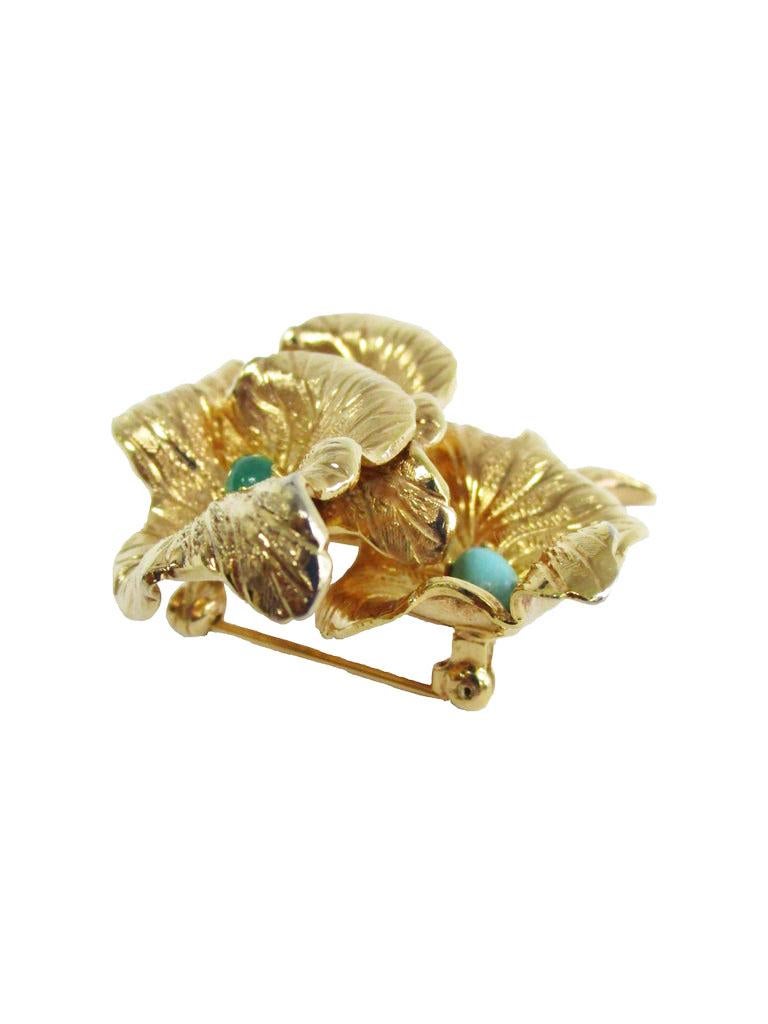 1967 Grosse of Germany Gilded Gold Triple Floral Brooch For Sale at ...