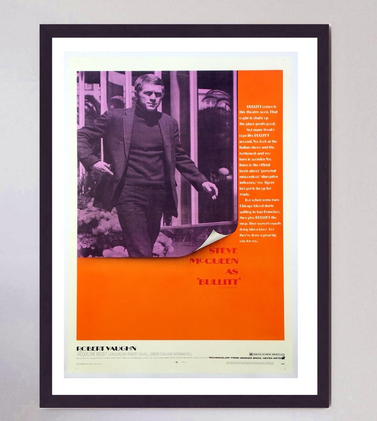 1968 Bullitt Original Vintage Poster For Sale at 1stDibs