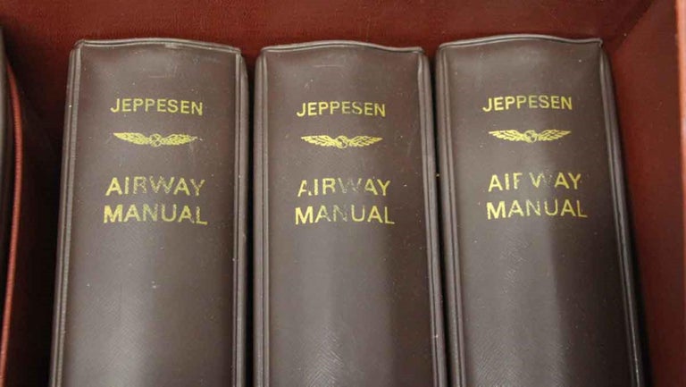 1968s Aviation Book Set in Leather Jepco Flight Case Done in a Deep ...