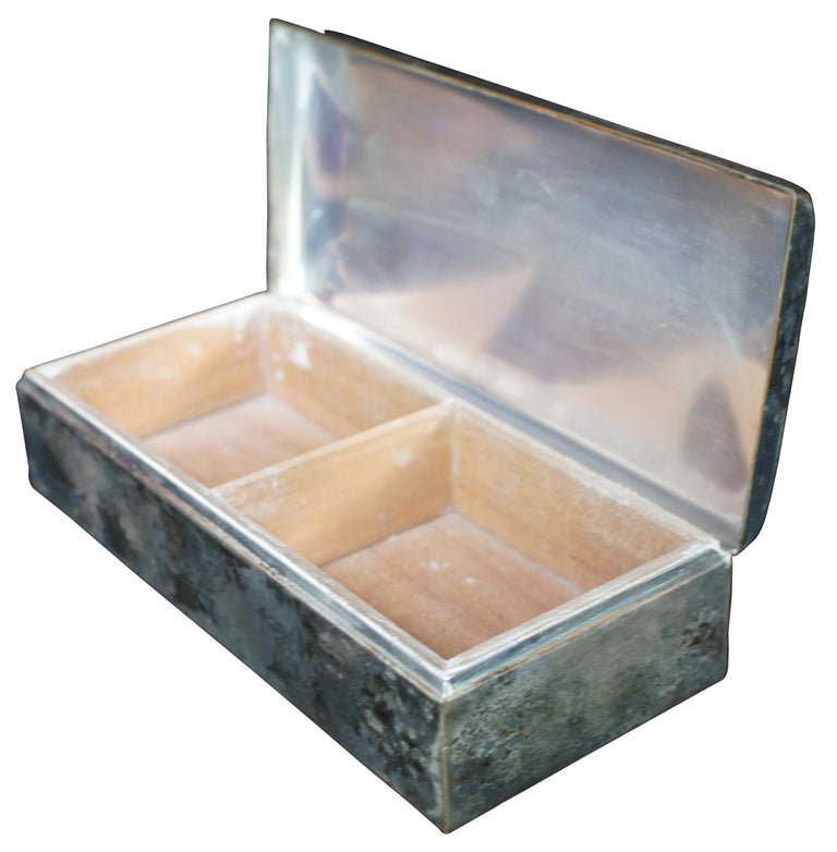 1969 Poole Silver Plate Paddle Tennis Winner Trophy Keepsake Cigarette ...