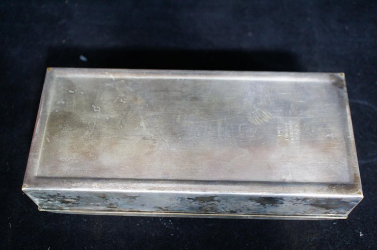 1969 Poole Silver Plate Paddle Tennis Winner Trophy Keepsake Cigarette ...