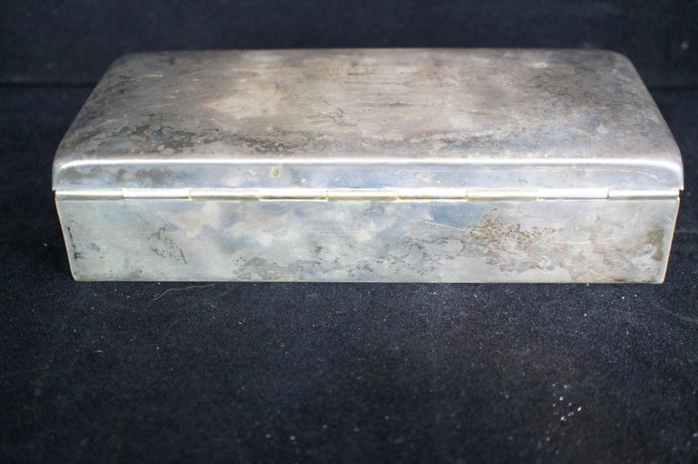 1969 Poole Silver Plate Paddle Tennis Winner Trophy Keepsake Cigarette ...