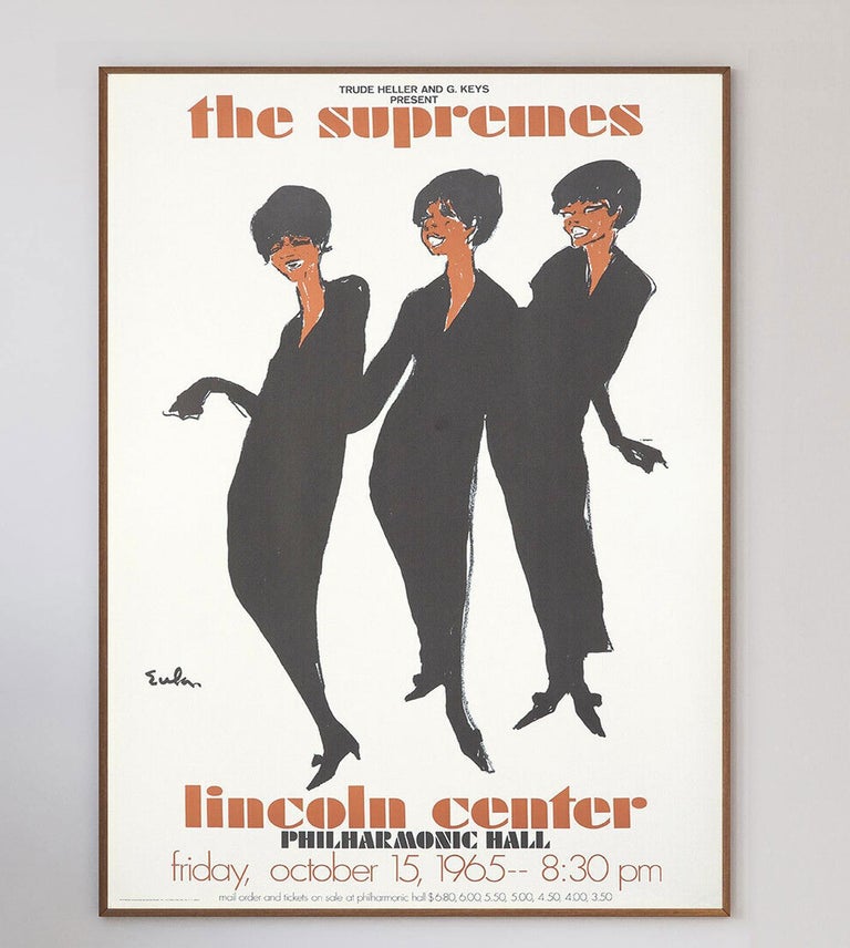 1969 The Supremes, Lincoln Center Original Vintage Poster For Sale at ...