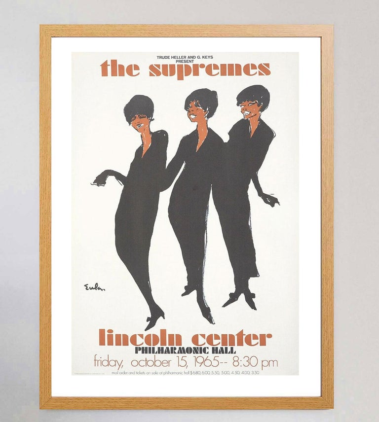 1969 The Supremes, Lincoln Center Original Vintage Poster For Sale at ...
