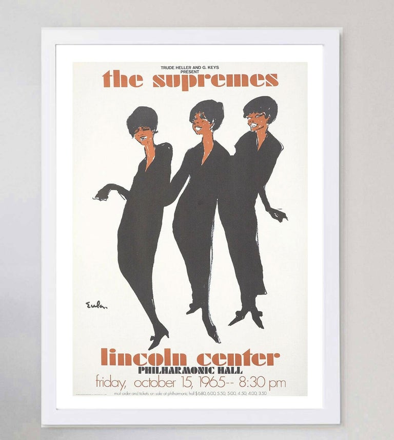1969 The Supremes, Lincoln Center Original Vintage Poster For Sale at ...