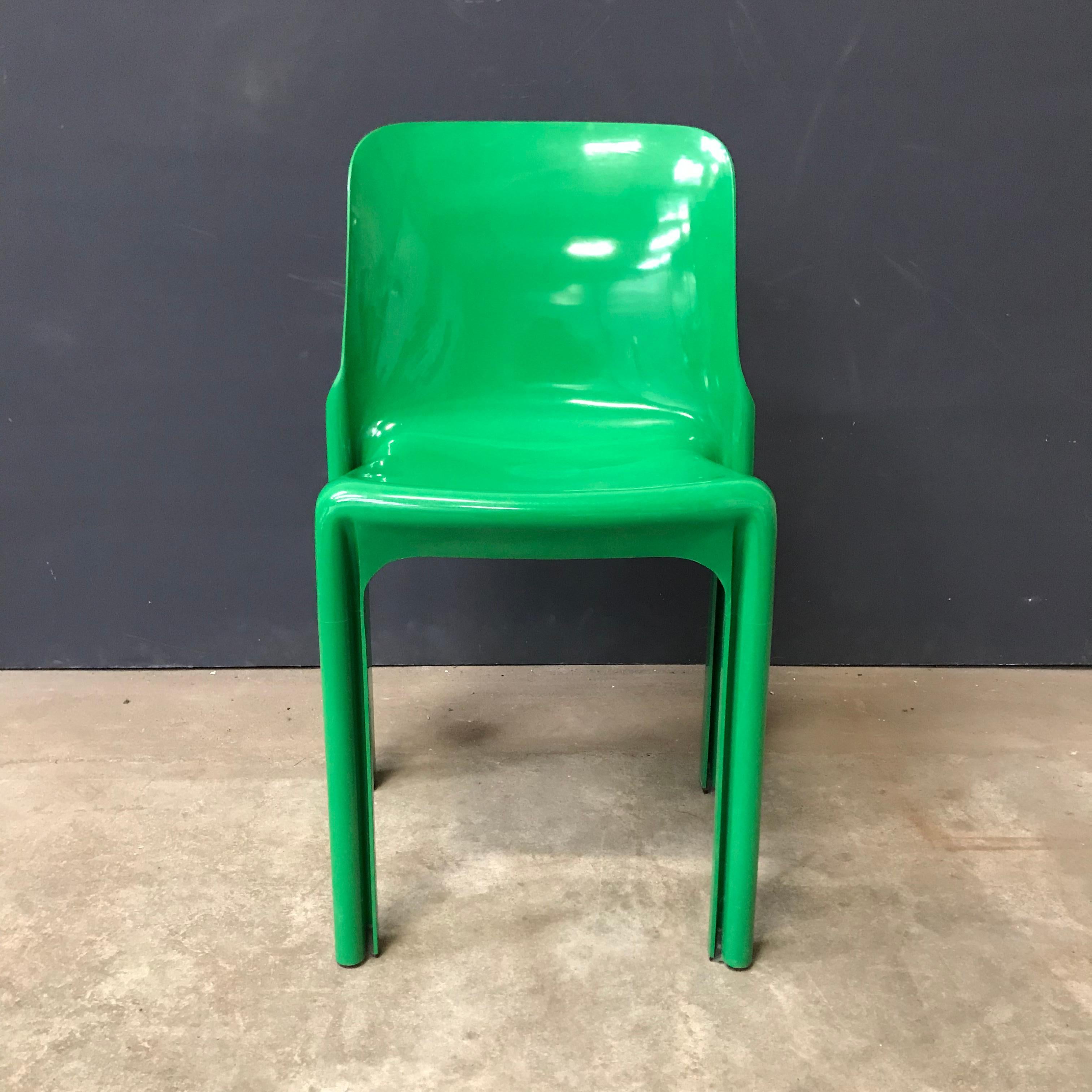 1969, Vico Magistretti for Artemide, Green Selene Chair at 1stDibs ...