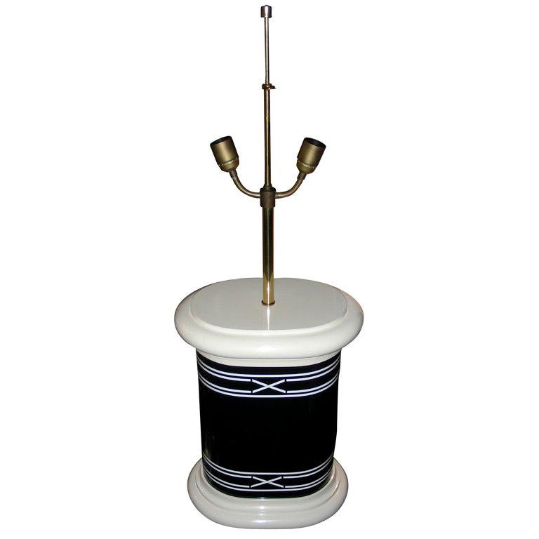 1970-1980 Two-Tone Lacquer Lamp For Sale at 1stDibs