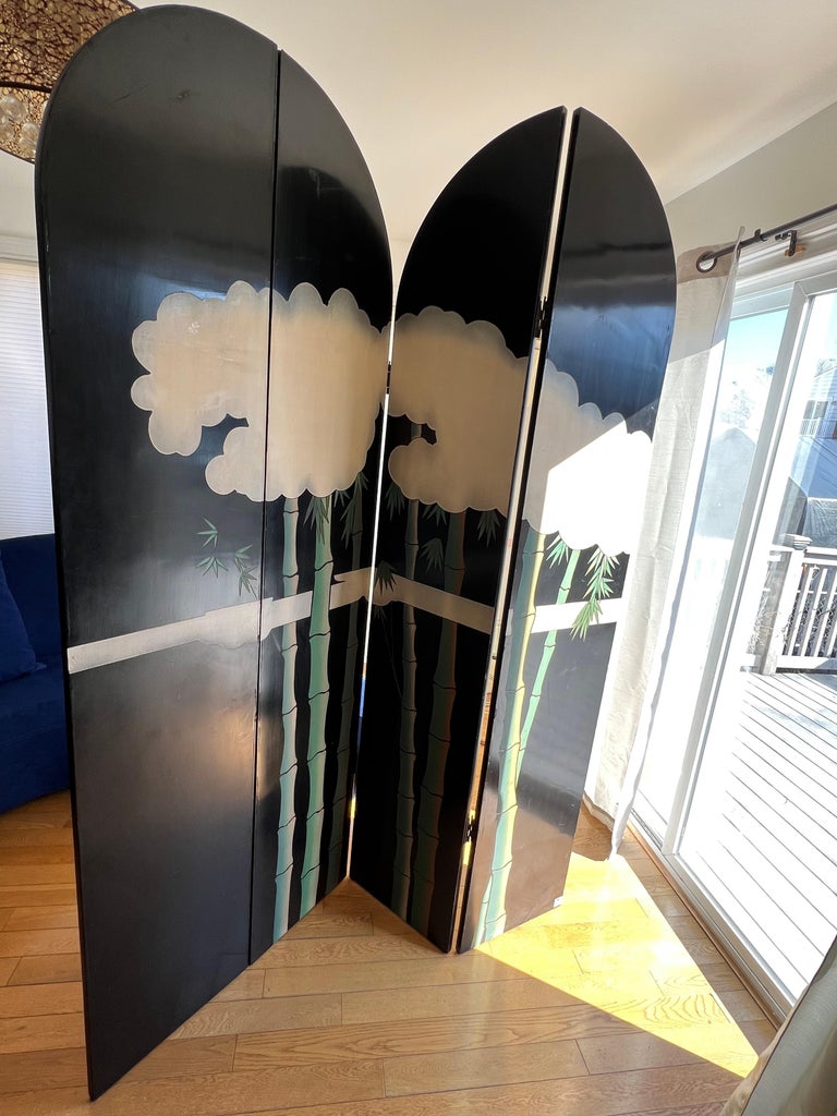 1970 Arched Japanese Room Divider, Made in Paris For Sale at 1stDibs