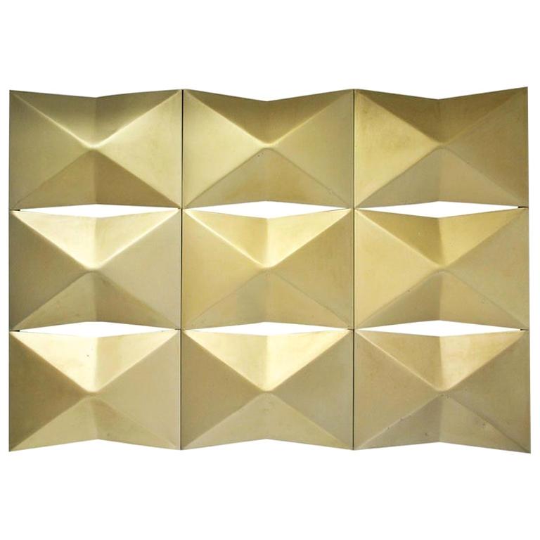 1970, Architectural Set Wall Panels Golden Aluminum Facade Elements at ...