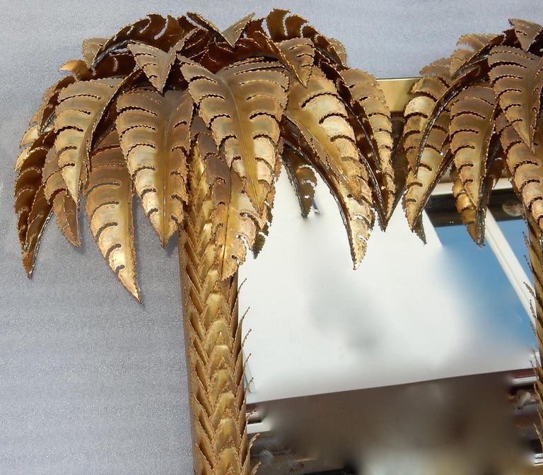 1970 ‘Illuminating Palm Tree Mirror Unique and Original Piece by ...