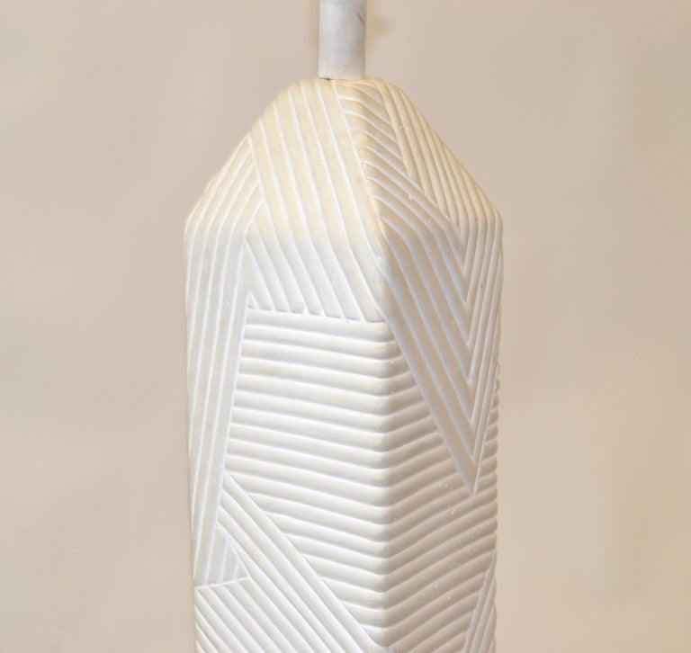 1970 Mid-Century Modern Geometric Textured Iconic Sculptural Plaster ...