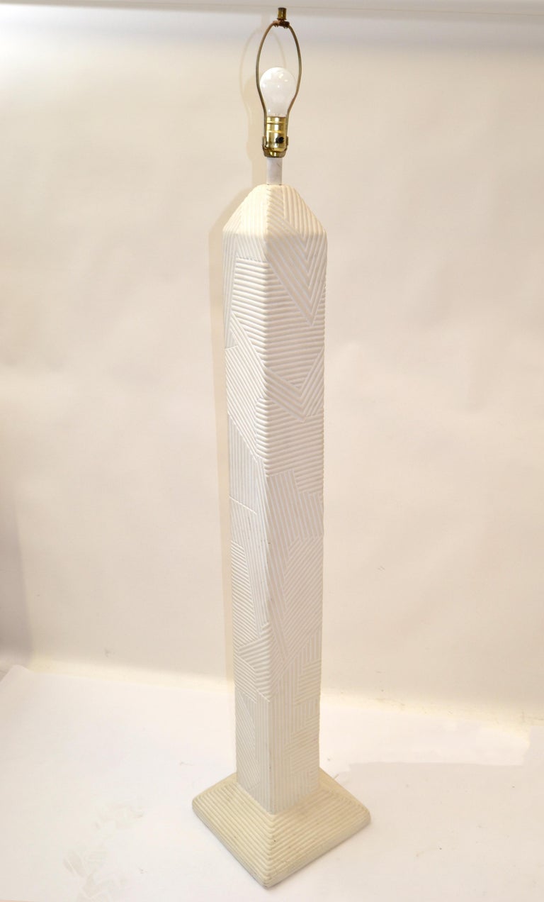 1970 Mid-Century Modern Geometric Textured Iconic Sculptural Plaster ...