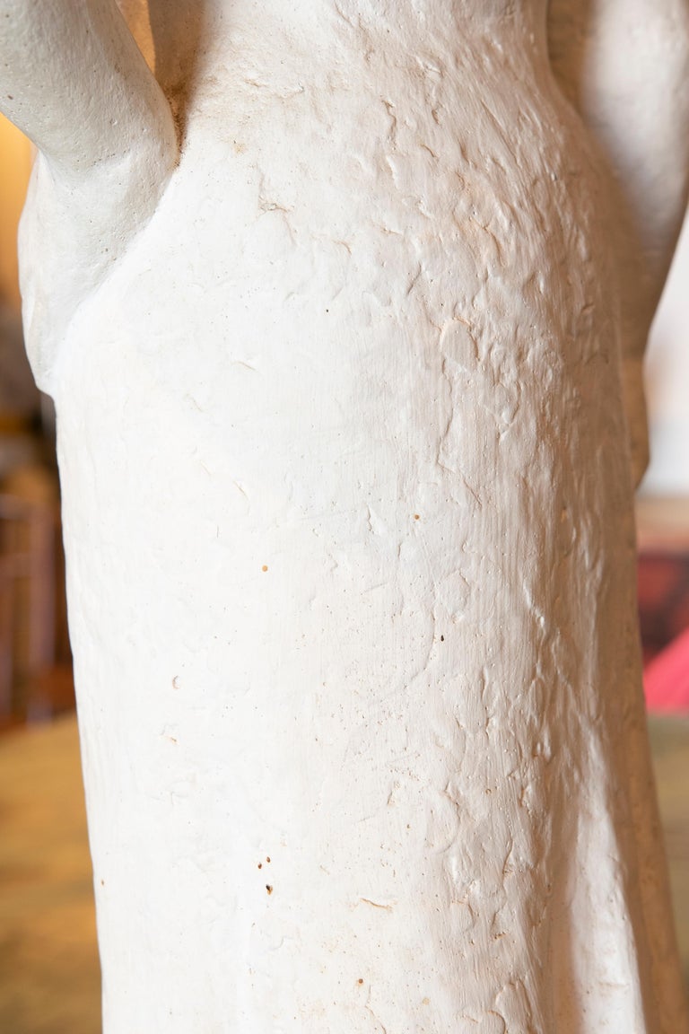 1970 Plaster Sculpture of a Woman in Typical Andalusian Clothing For ...