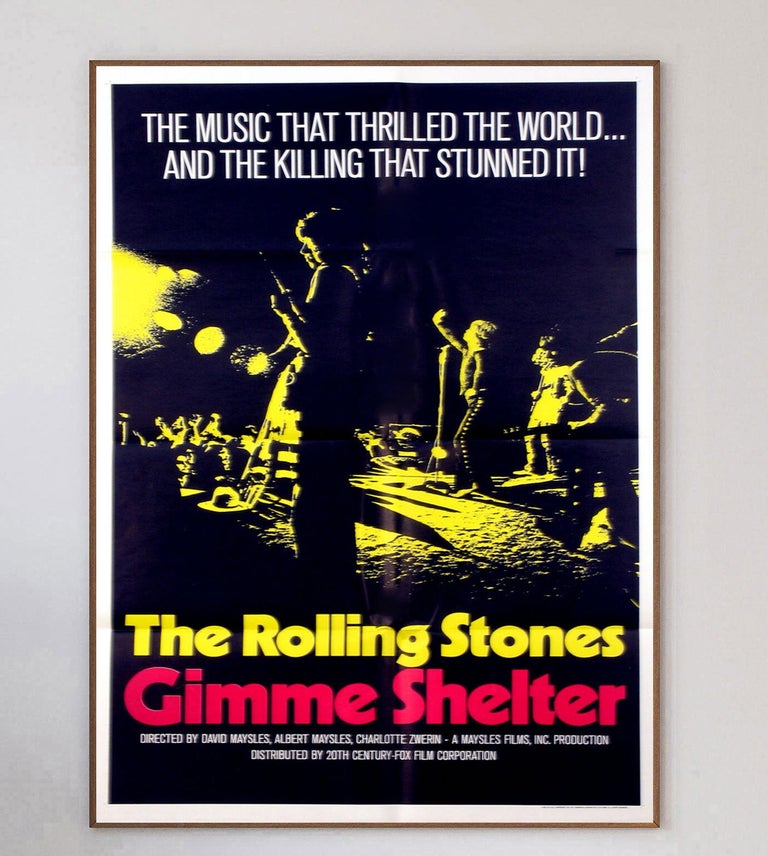 1970 Rolling Stones, Gimme Shelter Original Vintage Poster For Sale at ...