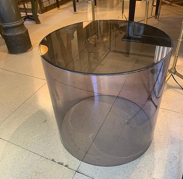 1970 Round Lucite Table at 1stDibs