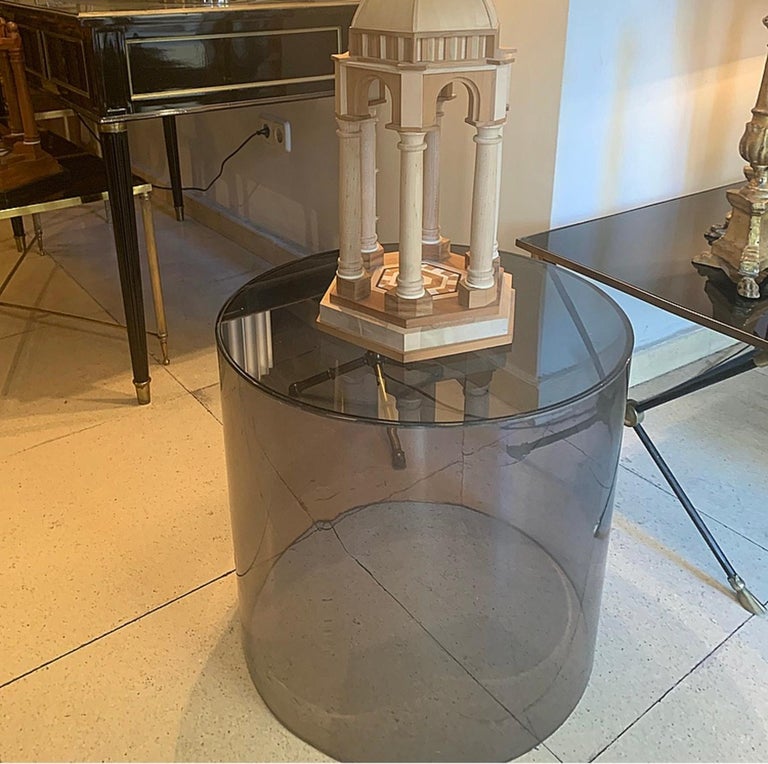 1970 Round Lucite Table at 1stDibs