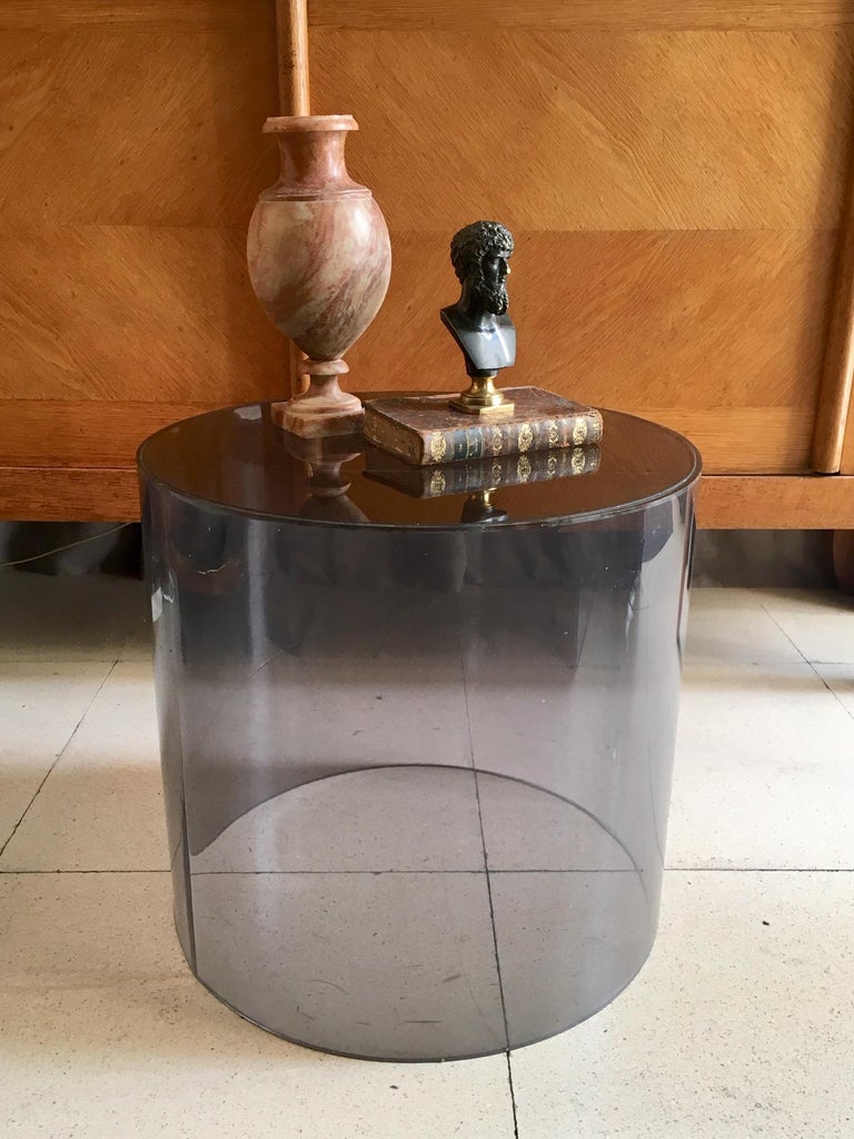 1970 Round Lucite Table at 1stDibs