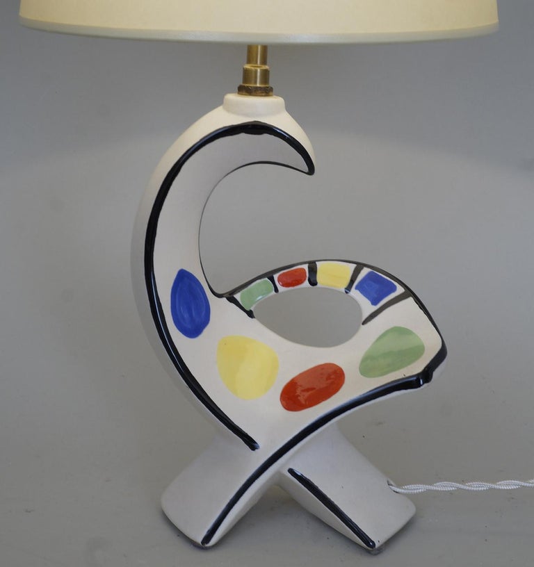 1970 Zoomorphic Ceramic Table Lamp For Sale at 1stdibs