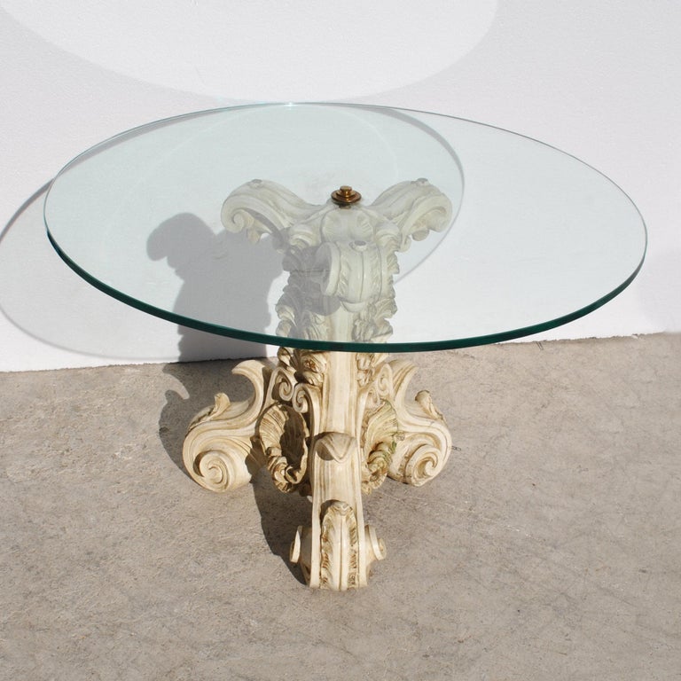 1970s 80s Classical Pedestal Side Coffee Table For Sale at 1stDibs ...