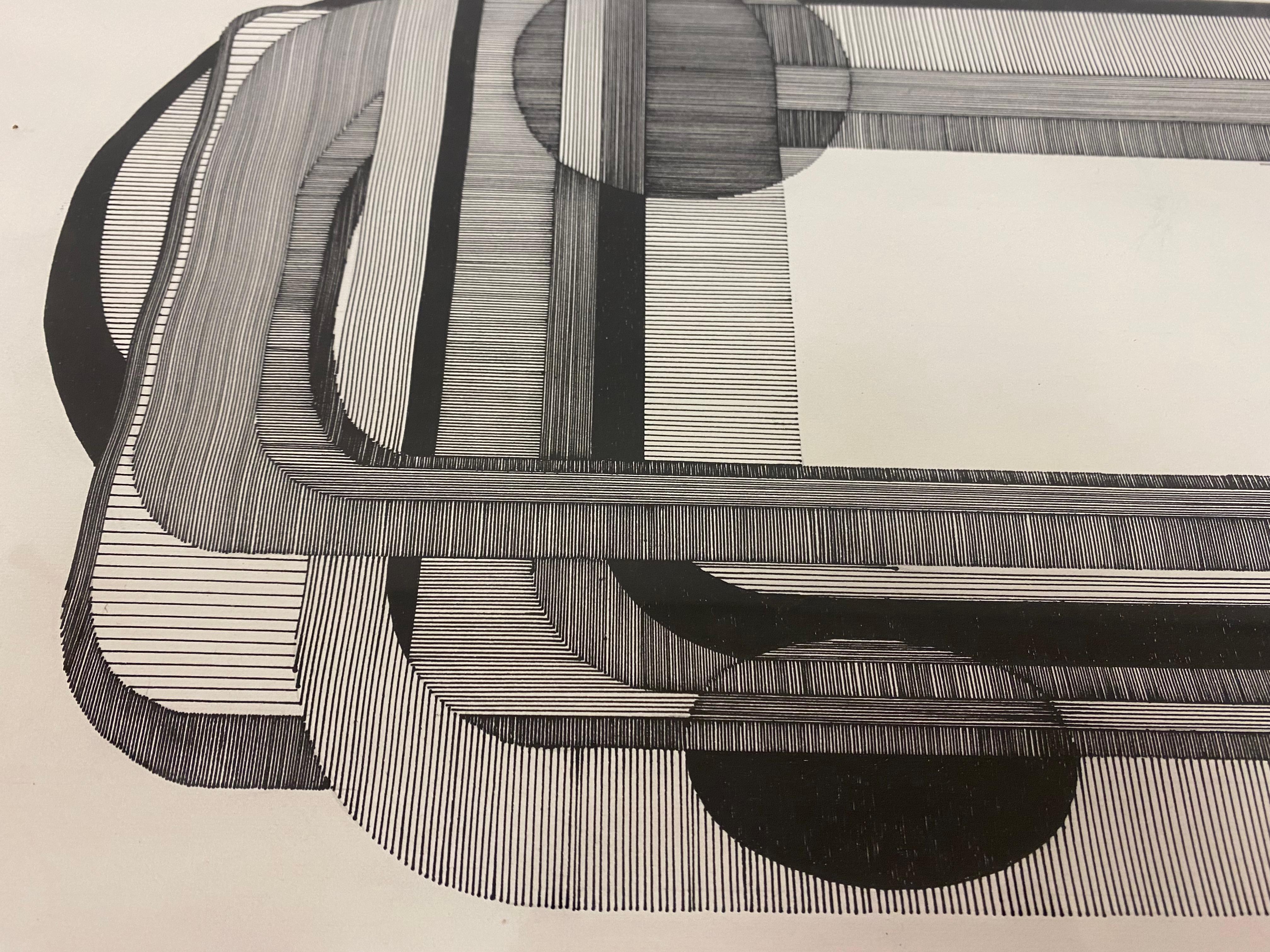 1970S Abstract Ink Drawing at 1stDibs