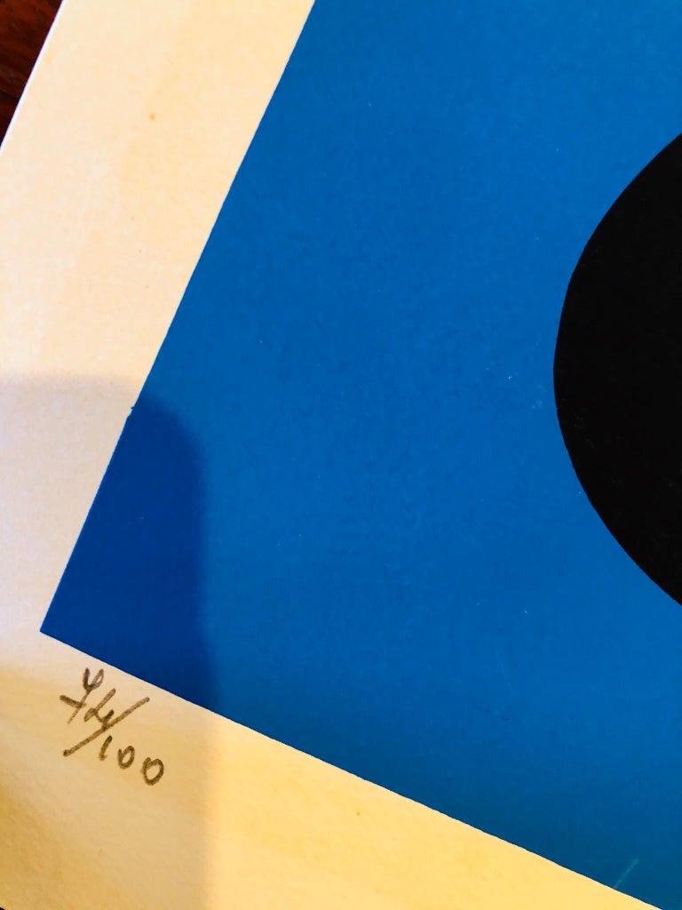 1970s Abstract Italian Midcentury Unframed Lithograph Signed and ...