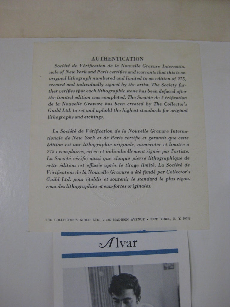 1970's Alvar Sunol Abstract Lithograph Print Signed and Numbered ...