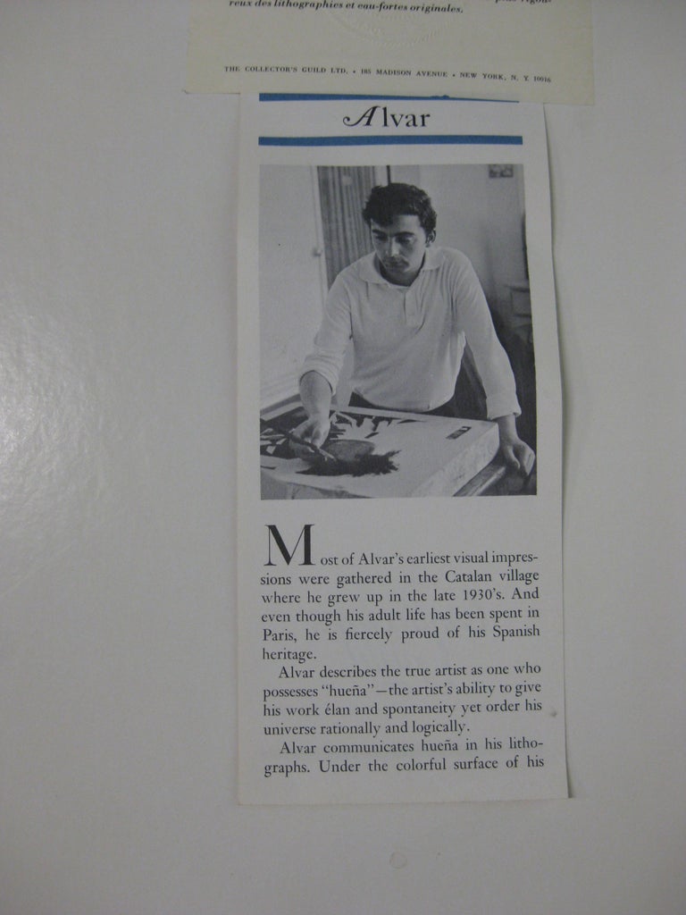 1970's Alvar Sunol Abstract Lithograph Print Signed and Numbered ...