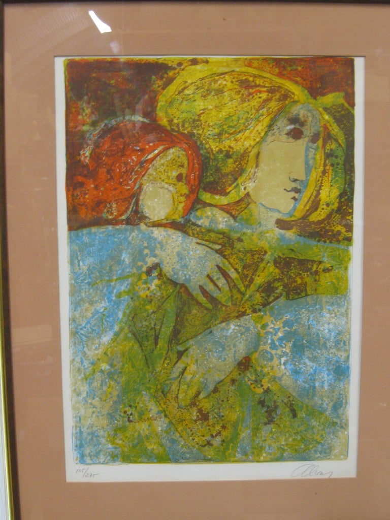 1970's Alvar Sunol Abstract Lithograph Print Signed and Numbered ...