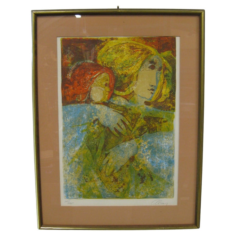 1970's Alvar Sunol Abstract Lithograph Print Signed and Numbered ...